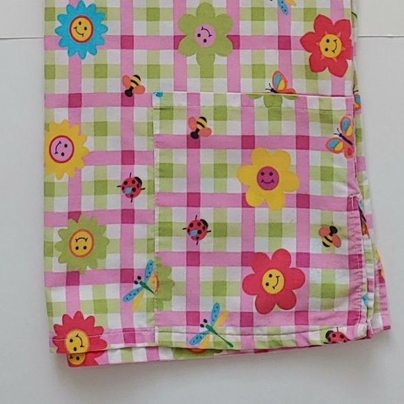 UA Scrubs | Tops | Ua Happy Scrubs Top Smile Flower Ladybug Small ...